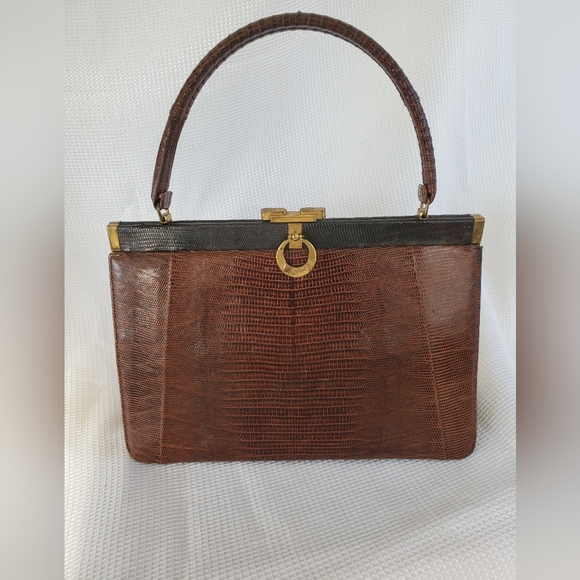 Bags | Vintage Bellestone Genuine Lizard Handbag | Poshmark